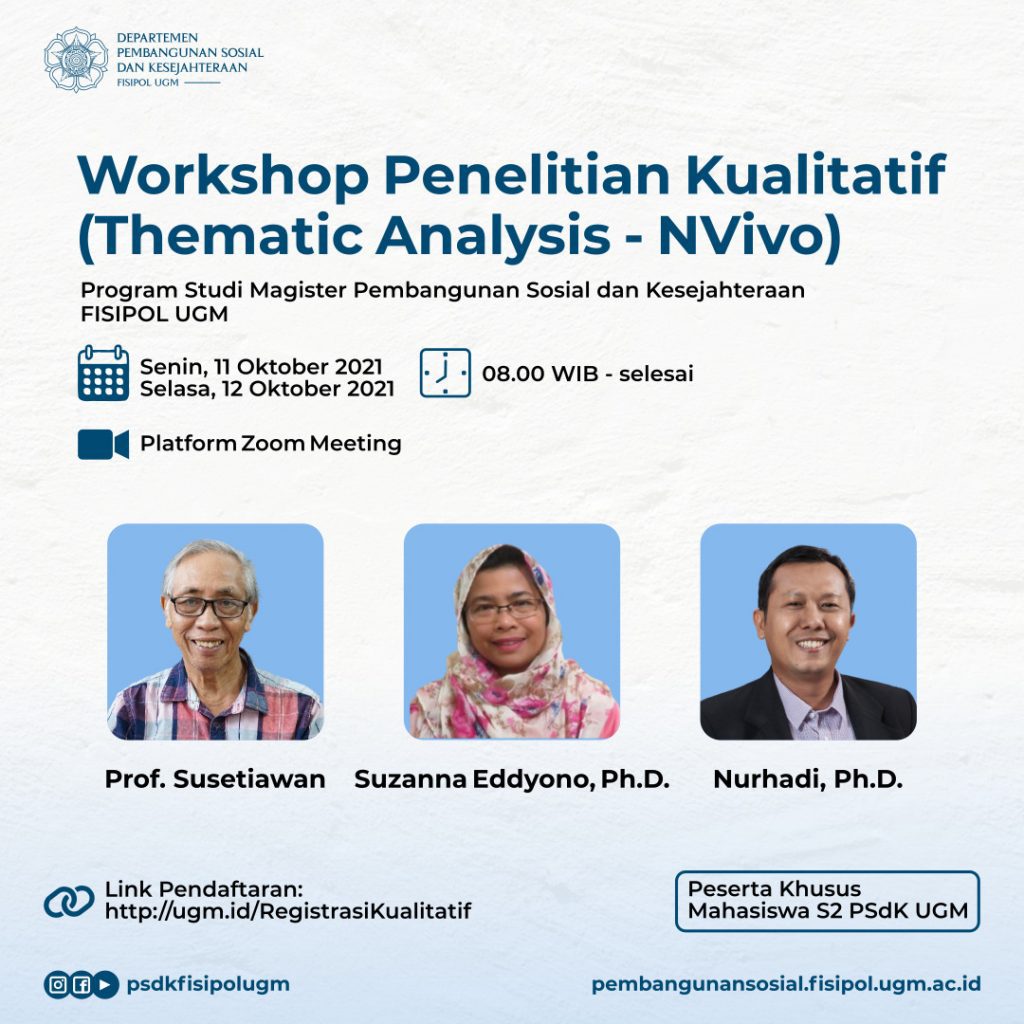 Workshop Metode Penelitian Magister PSdK – PSDK UGM